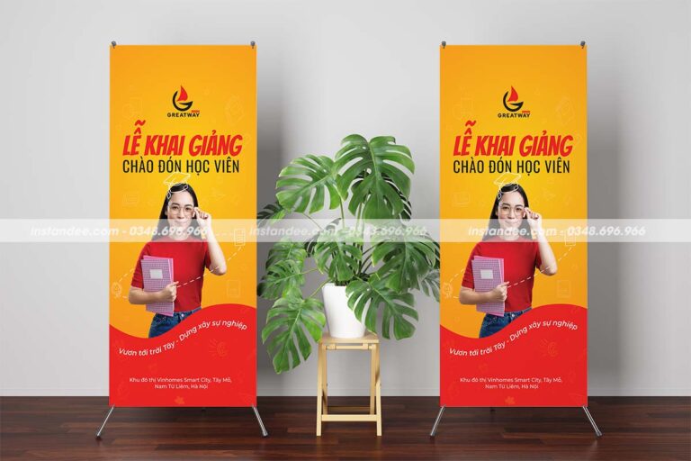Combo: In Standee (80×180) + Chân chữ X - instandee.com